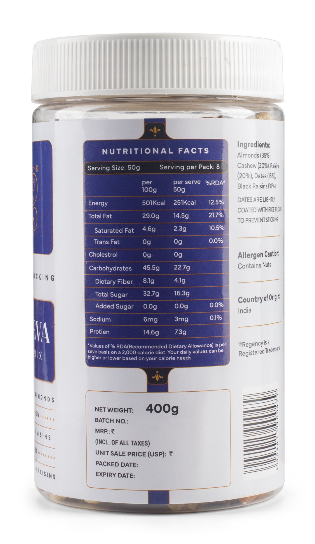 Order 400g Dry Fruit Mix (Panchmeva) Online – Regency Snacks